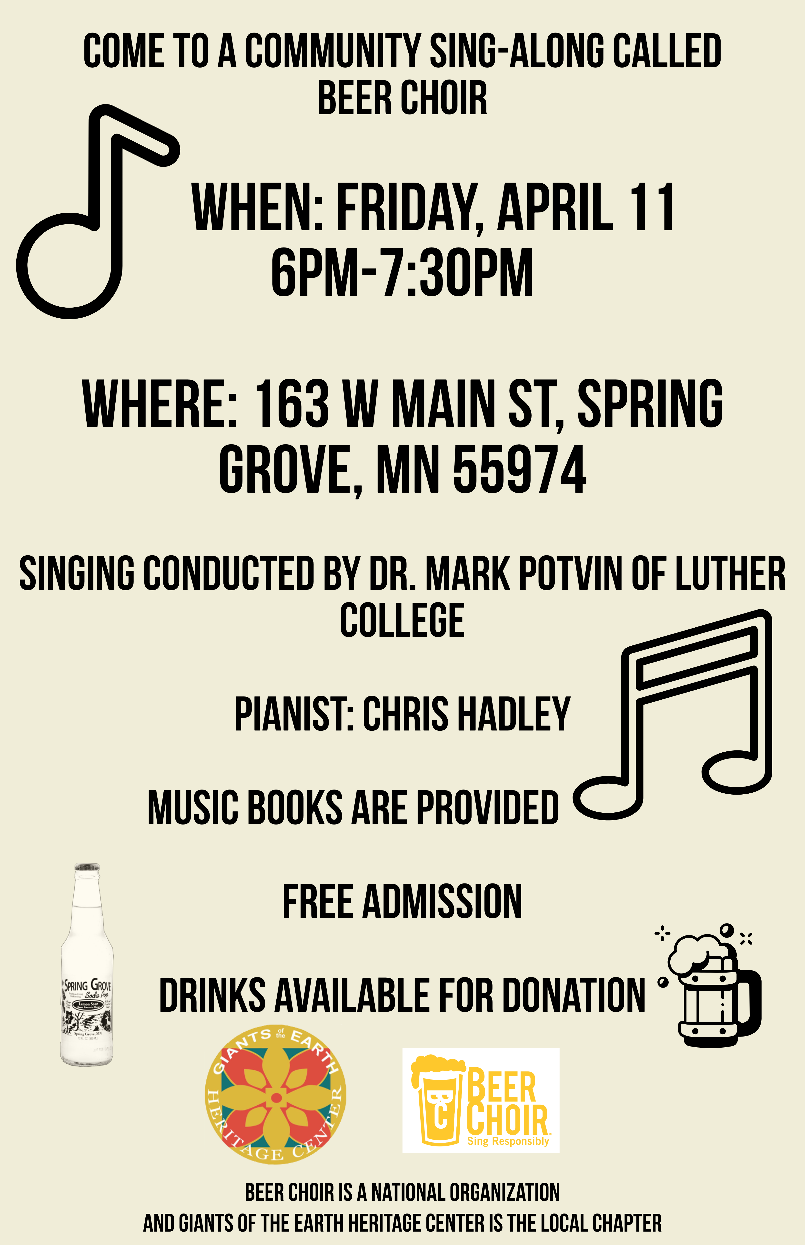Beer Choir – Giants of the Earth Heritage Center